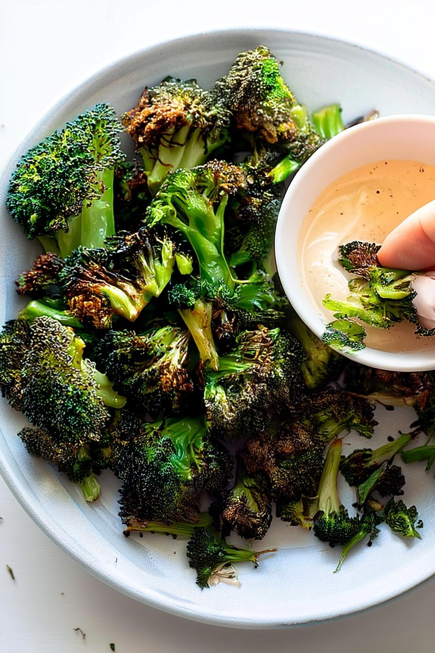 Air Fryer Broccoli - Quick and Healthy Recipe - abbysrecipes.com