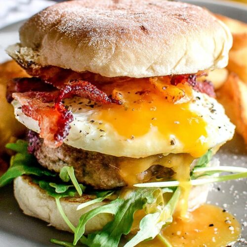 Breakfast Burger Recipe: Easy & Delicious - abbysrecipes.com