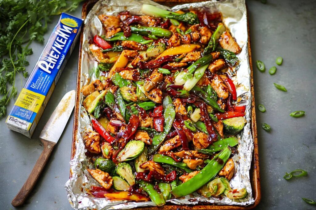 Sheet Pan Chicken Stir Fry: Easy and Delicious Dinner - abbysrecipes.com